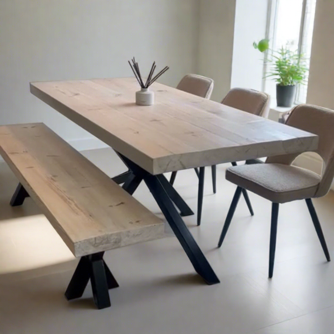 Rustic Farm Table Legs Natural Wood Modern Rustic Extending Farmhouse