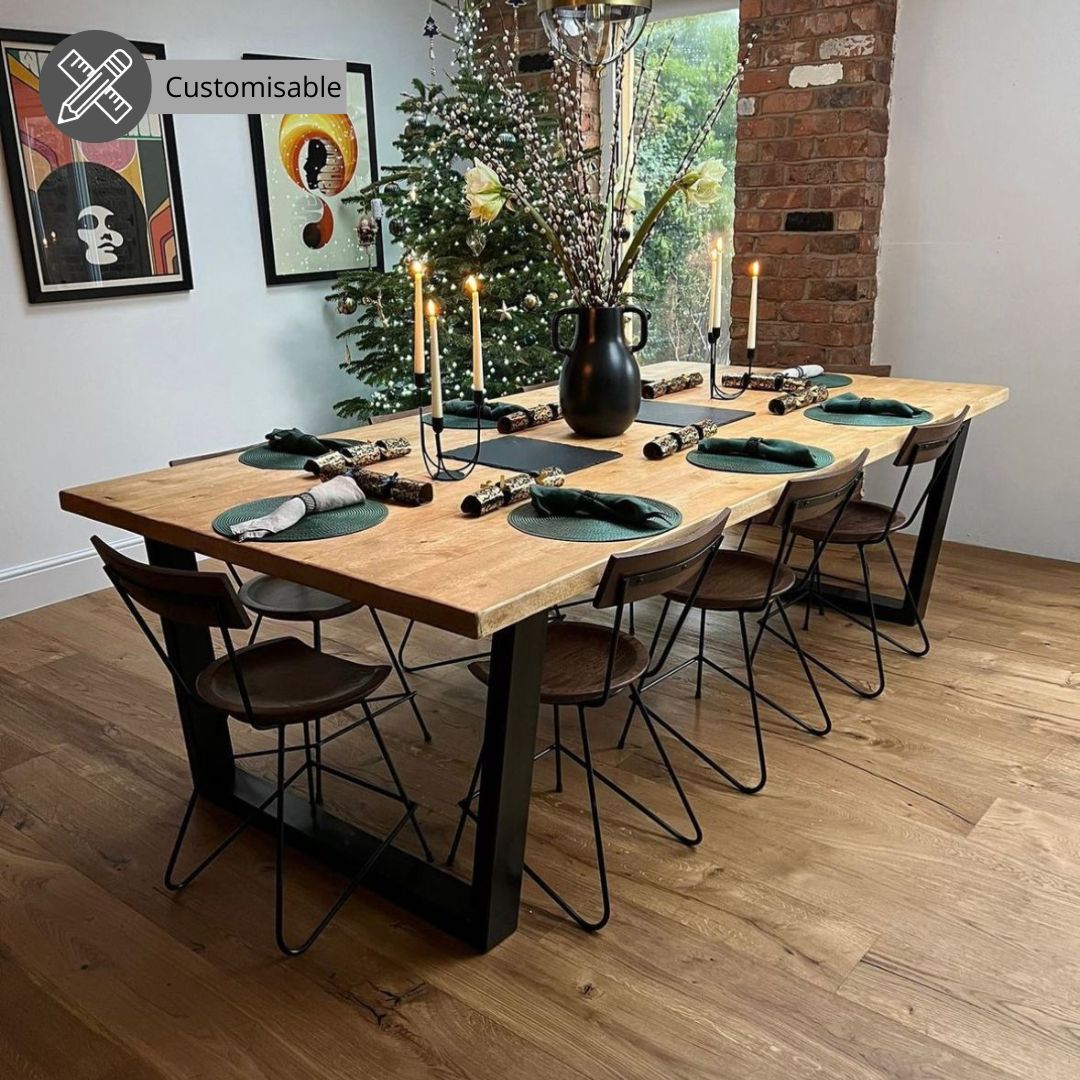 The Grasmoor Dining Table - V Frame Legs Design Your Own Dining Table ...